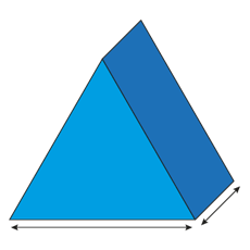 Equilateral Triangle Foam Shape Cut to Size - GB Foam Direct
