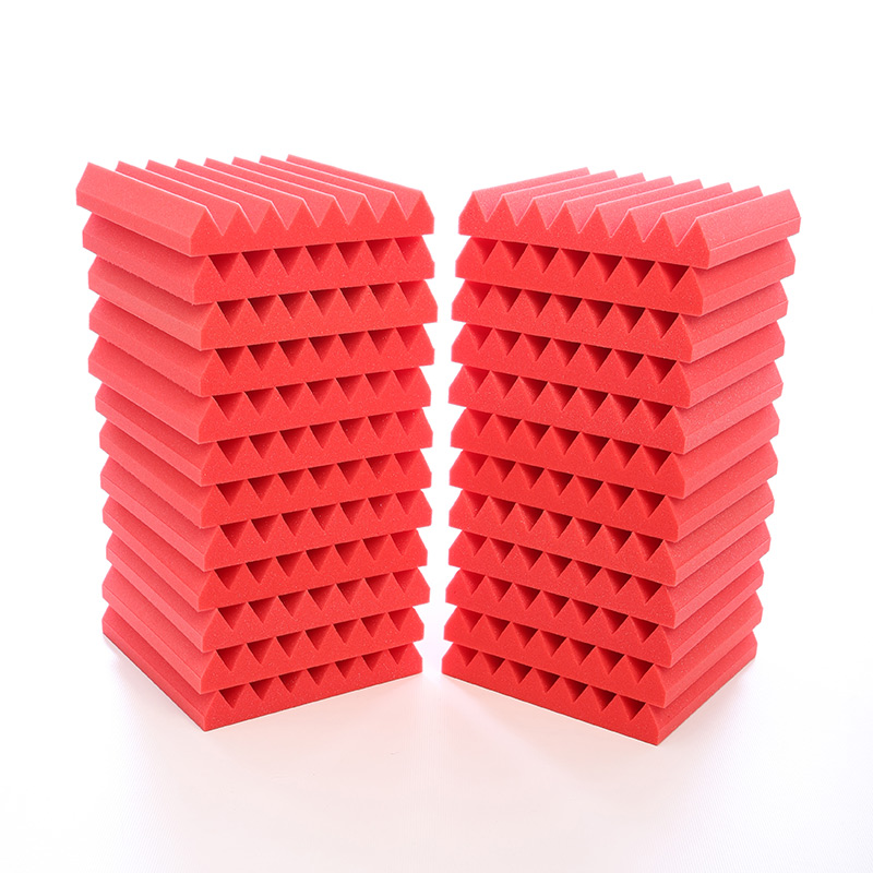 Red Acoustic Foam Panels - Red Coloured Acoustic Foam Tiles